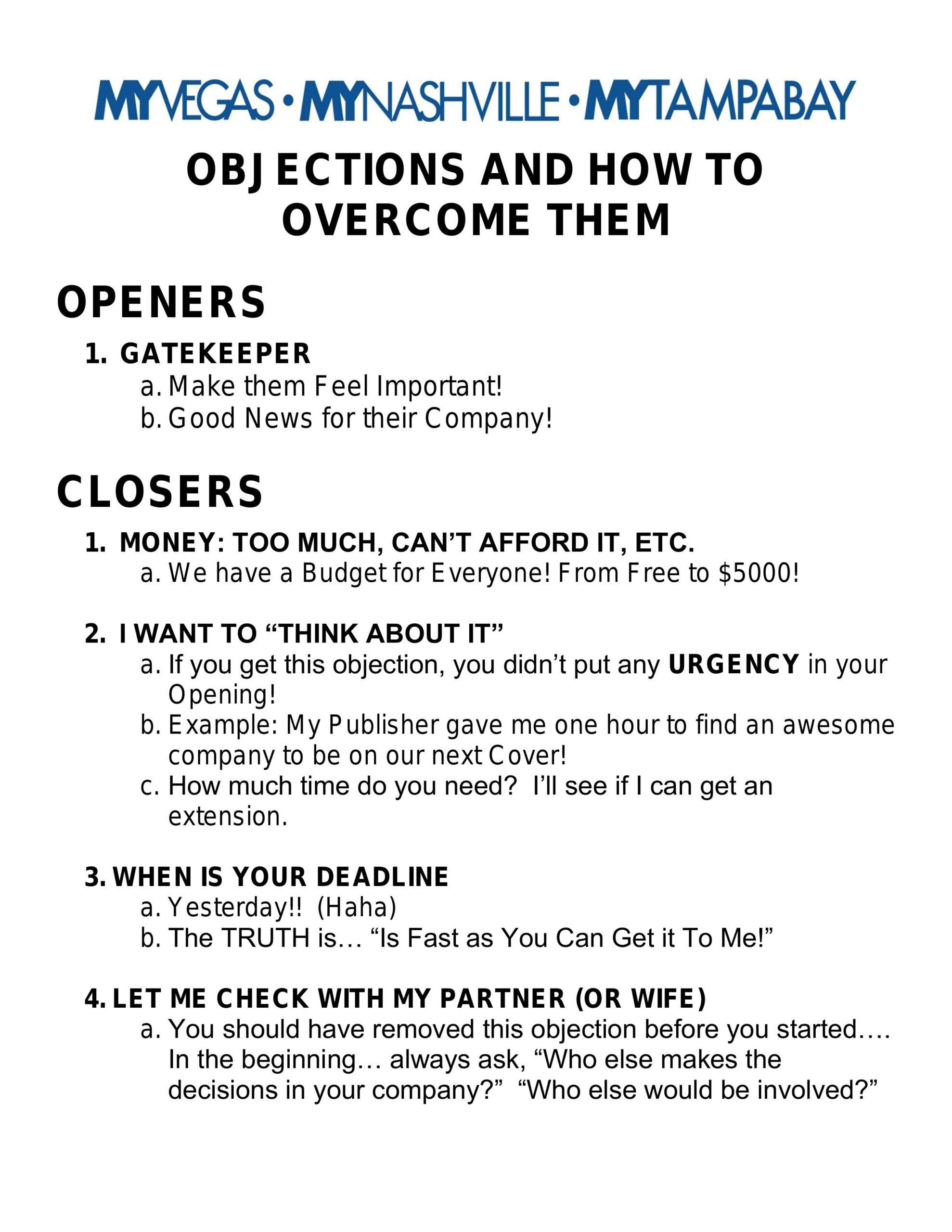 Top 10 Objections – MyAustin Magazine